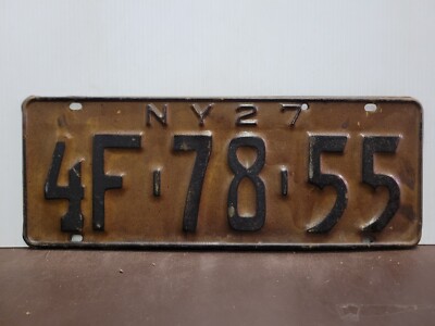 1927 New York License Plate Tag Original. | eBay