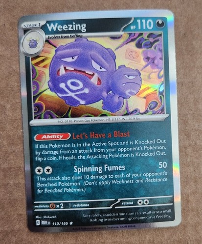 Pokemon TCG - Weezing 110/165 - Holo Rare Card - Scarlet & Violet 151 ...