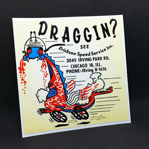 DRAGGIN? Vintage Style DECAL, Vinyl STICKER, rat rod, drag racing | eBay