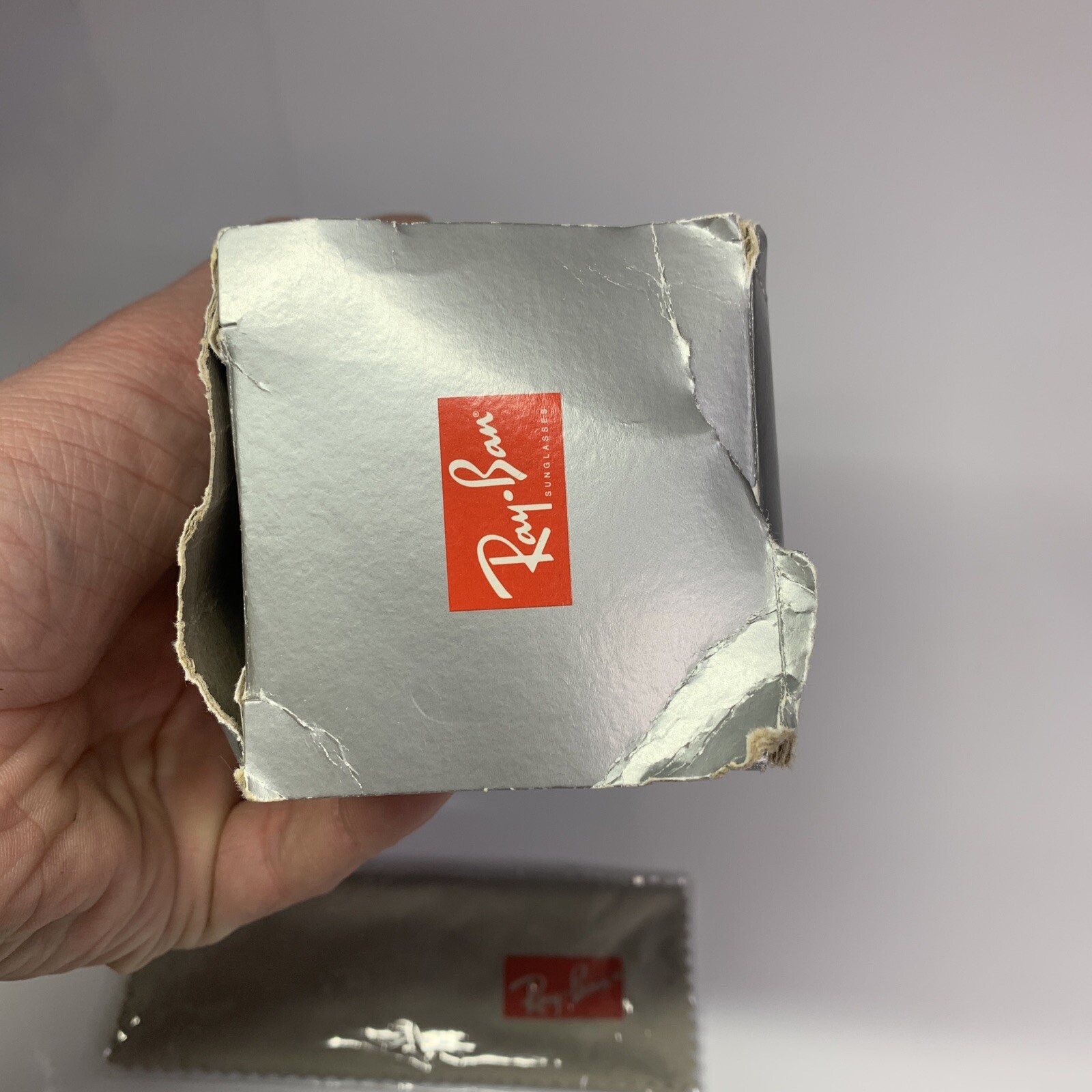 RAY BAN Sunglasses EMPTY Box & Sealed Ray-Ban Cleaning Cloth NO GLASSES ...