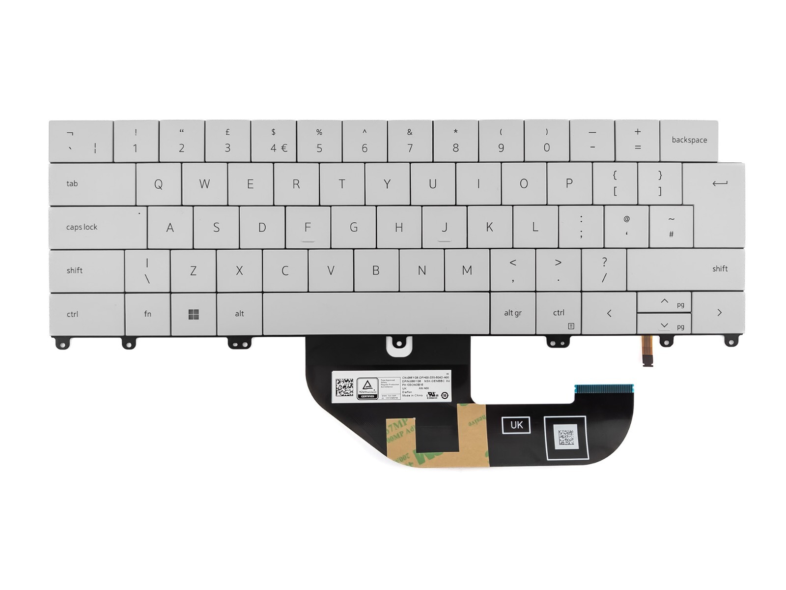 Genuine DELL XPS 13 9320 9340 9345 9350 UK layout BACKLIT Keyboard ...
