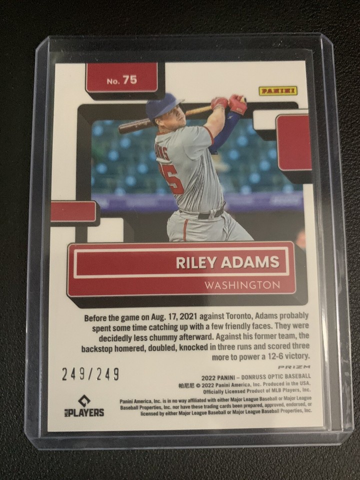 2022 Donruss Optic RILEY ADAMS Pink Velocity RC /249 | eBay