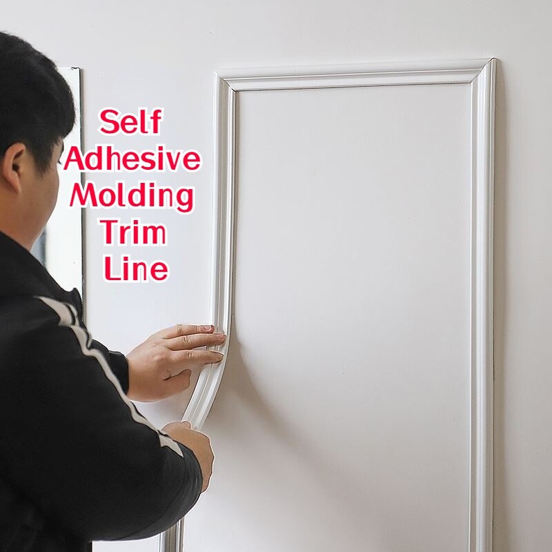 5m PVC Self Adhesive Flexible Wall Molding Trim Line Strip Ceiling ...