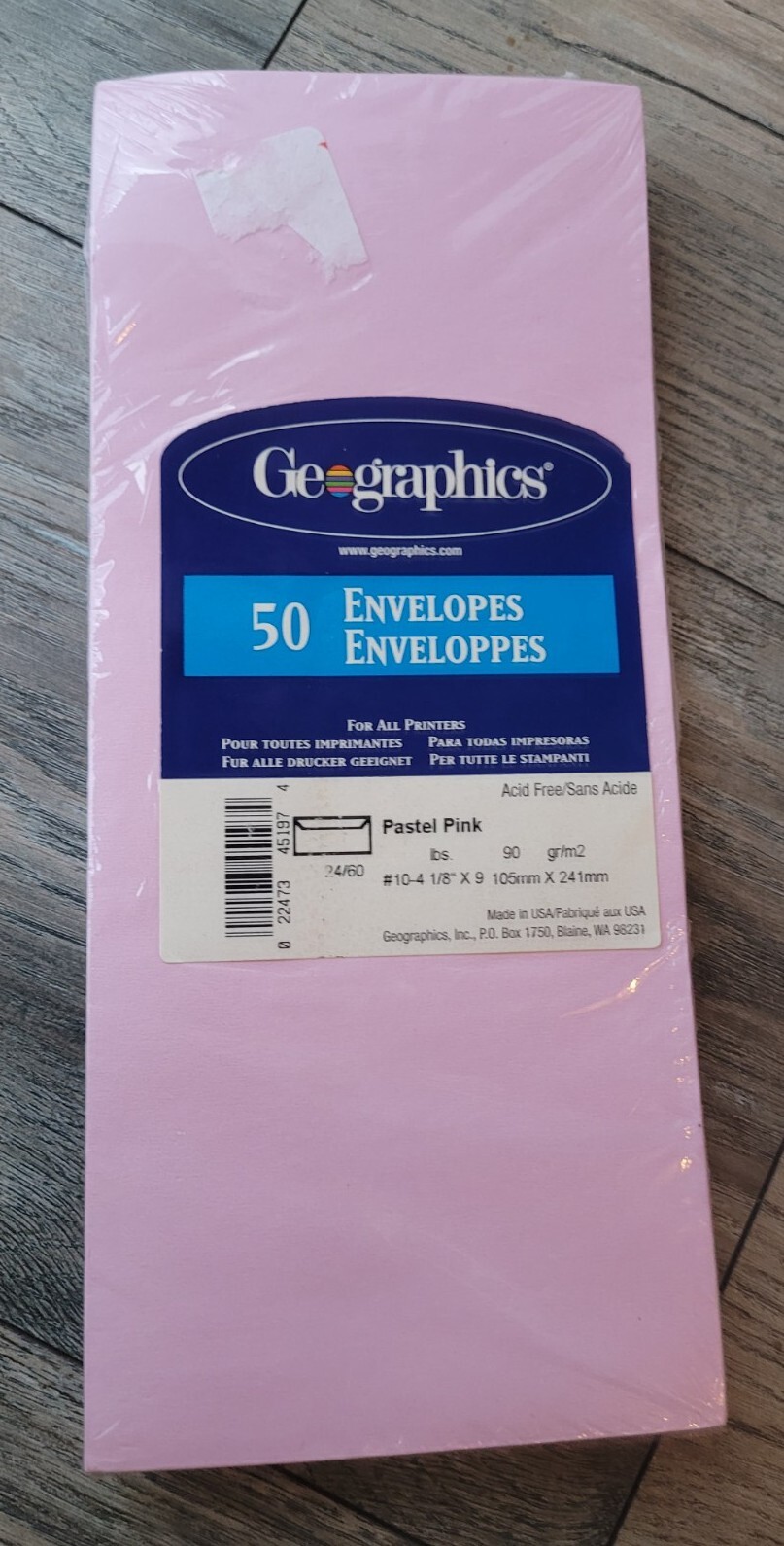 Vintage Pink Letter Mailing Long Pastel Pink Envelopes 4-1/8”x 9" #50 ...