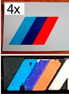 4X EMBLEM BADGE STICKER FRONT FOR BMW E30 M3 316i-325I fits E23 E24 E28 ...