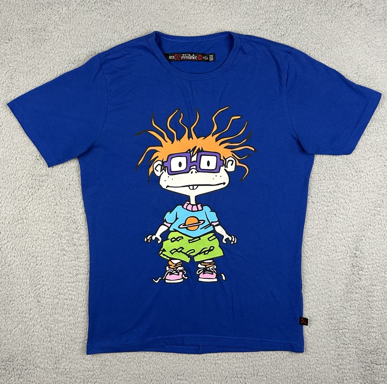 Y2K Soul Freak Rugrats Chuckie Nickelodeon Blue T-Shi… - Gem