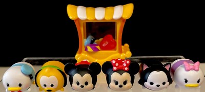 Disney Tsum Tsum MICKEY MOUSE & FRIENDS MED Figures & Popcorn Stand Set ...