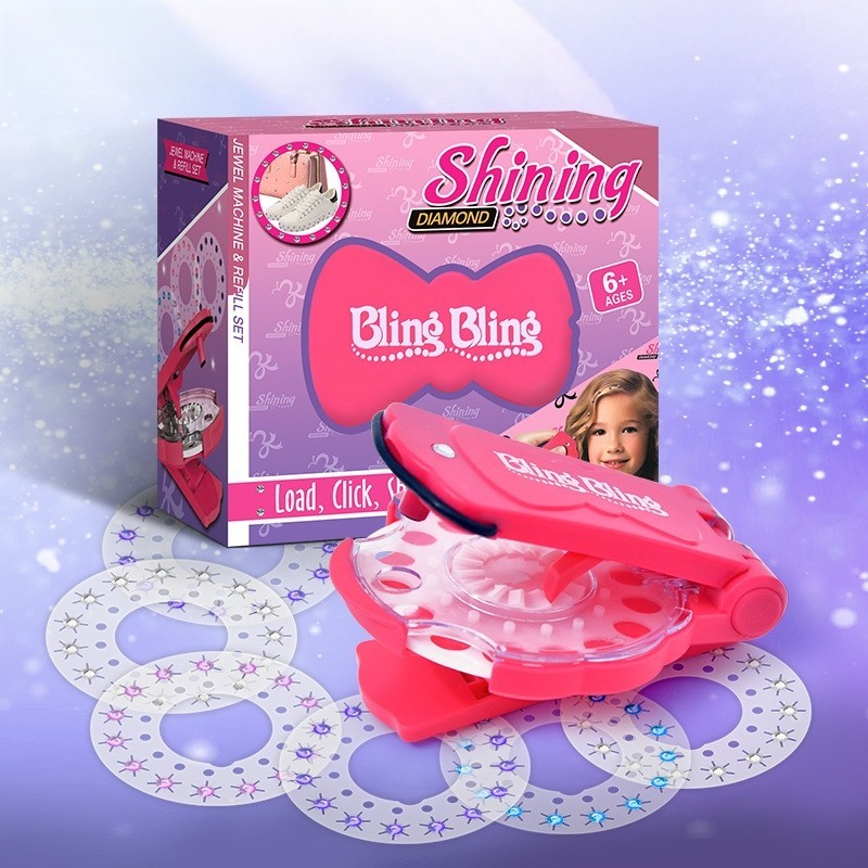 Shining Bling Diamond Hair Sparkle Stapler Machine Set Gems for Decor ...
