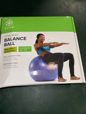 NEW Gaiam Total Body Balance Ball Kit 55cm, For Heights 5’-5’-5” | eBay