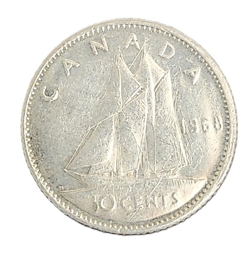 Canada 1968 10 Cent Dime Canadian Coin 50% Silver - Random Pick One ...