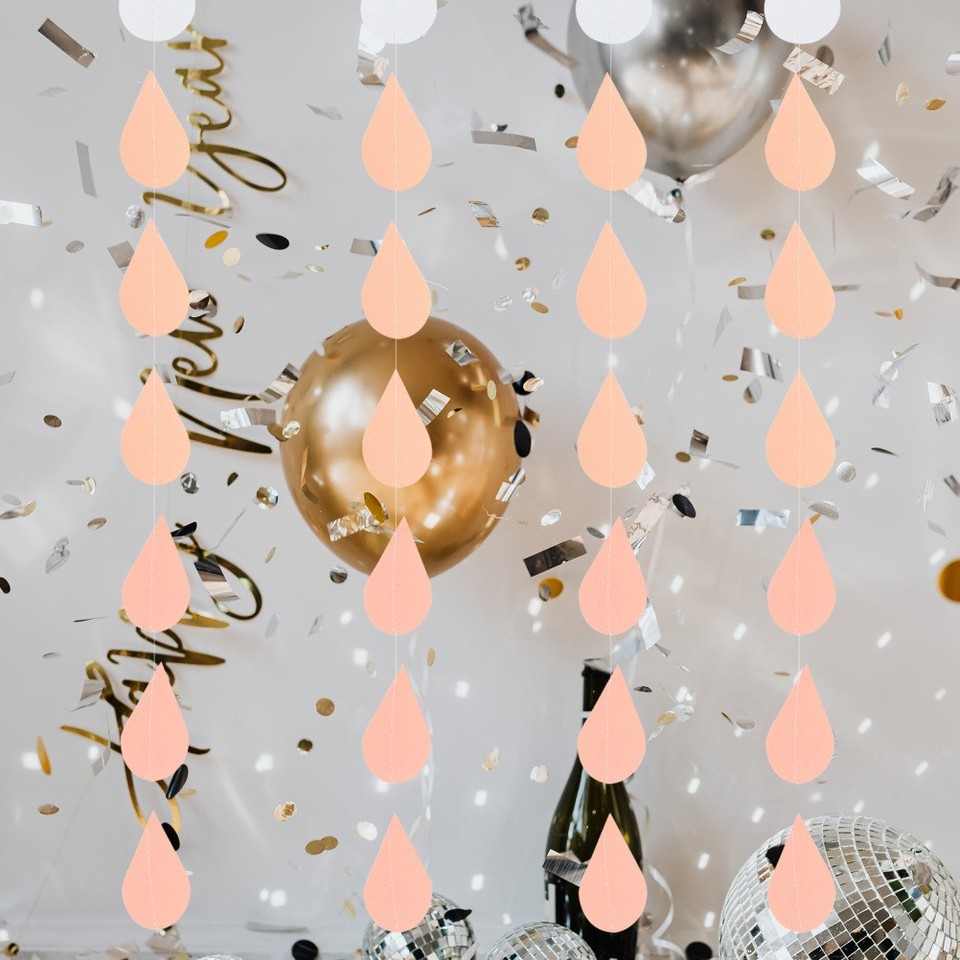 4 Strings Birthday Decorations Raindrop Banner Hanging for Party | eBay ...