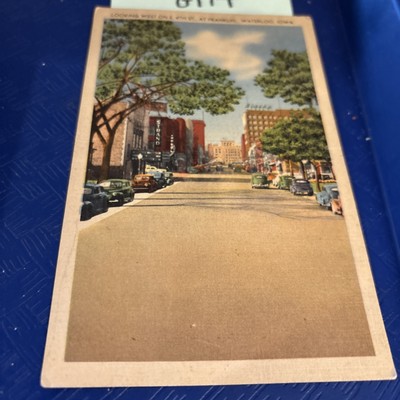 WATERLOO IA IOWA 1947 Looking west on E.4th st at Franklin Vintage ...