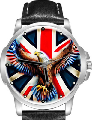 Eagle With Union Jack Flag Art Stylish Rare Quality Wrist Watch | eBay