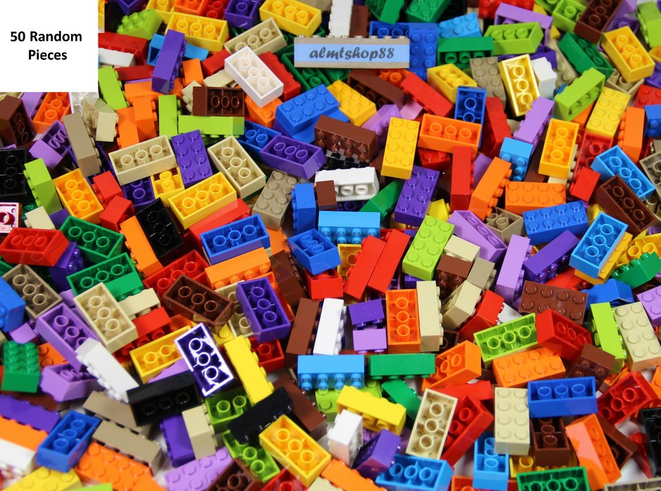 LEGO - All 2x4 Bricks - Assorted Colors Basic Building Blocks Classic ...