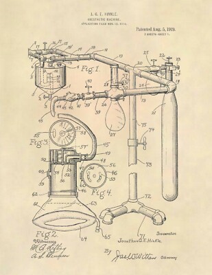 Surgeon Anesthesia US Patent Art Print - Vintage Antique Doctor Medical ...