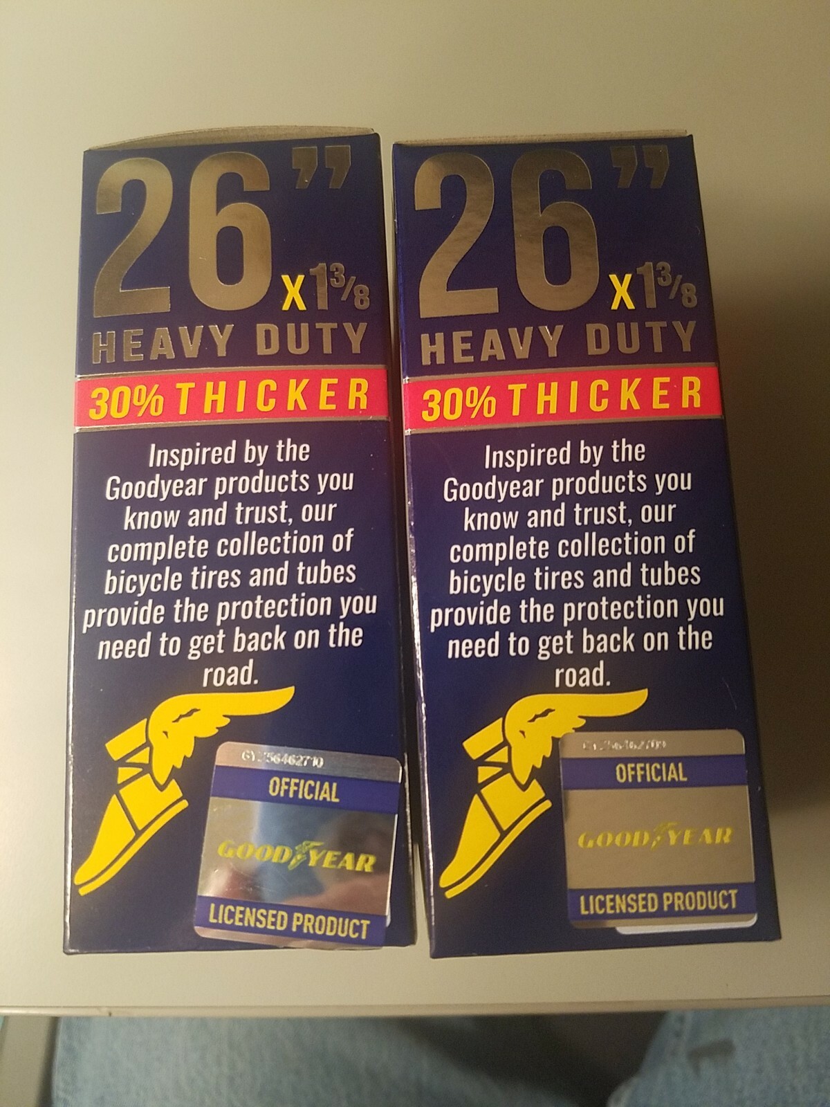 2x GoodYear Bicycle Inner Tube 26"x1 3/8" Heavy Duty 30% Thicker NEW ...