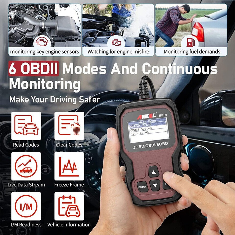 ANCEL JP700 JOBD OBD2 Japanese Car Scanner JDM Automotive Code Reader ...