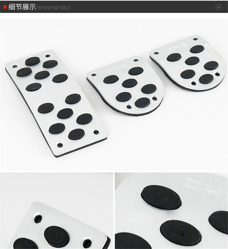 1 Set SUV Car Manual Gear Pads Pedals Cover Non-slip Stainless Steel ...