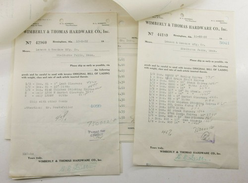 1933 Lamson Goodnow Wimberly & Thomas Hardware Birmingham AL Ephemera ...