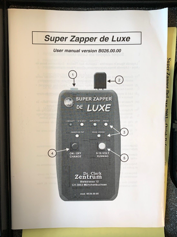 Dr. Clark Zentrum Super Zapper De Luxe Zapper Machine Natural Health ...