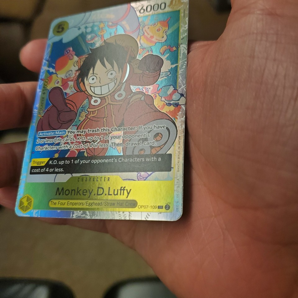 Monkey D Luffy OP07-109 SR IN HAND 500 Years in the Future ENGLISH One ...