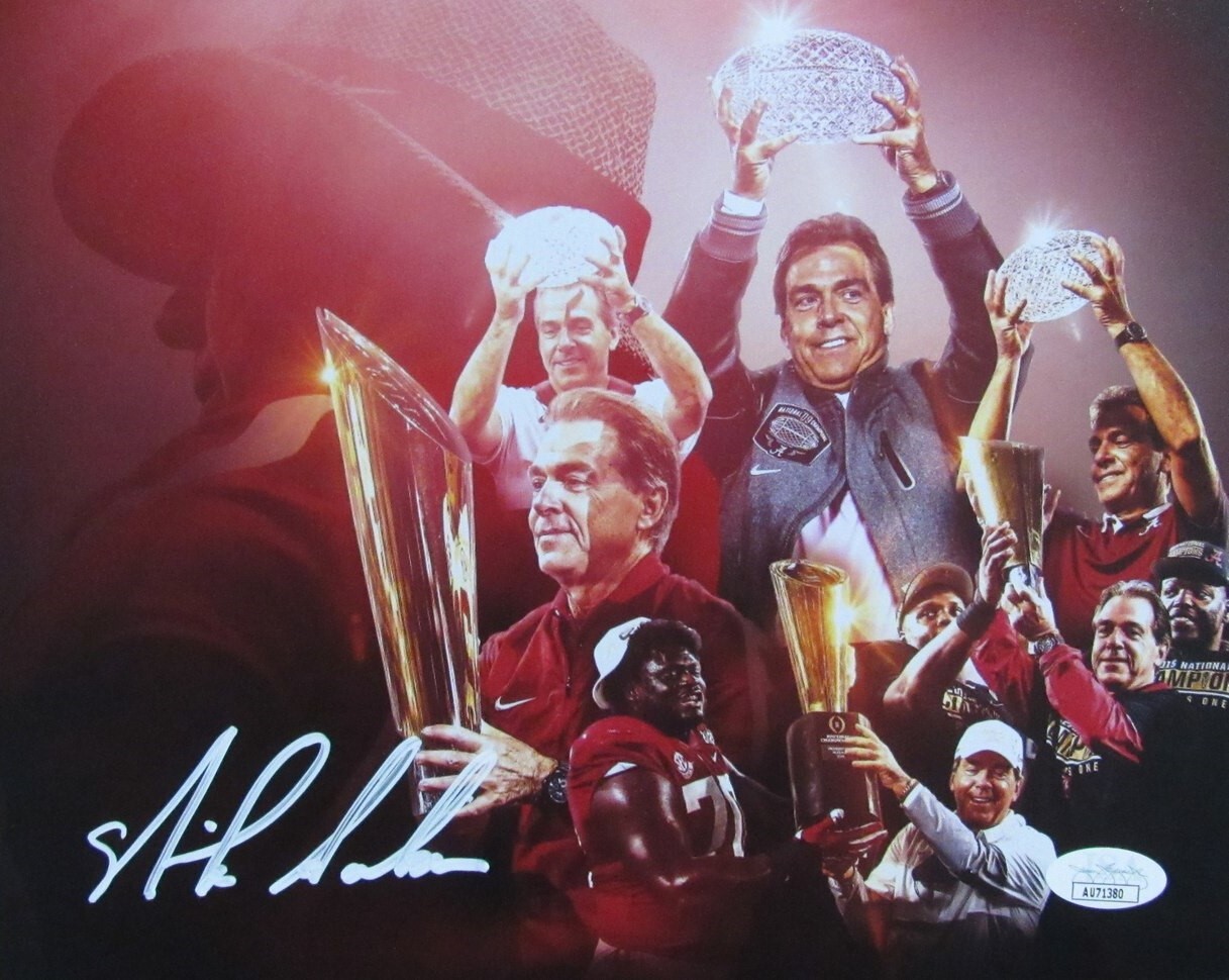 Nick Saban | Autographed Football Memorabilia & NCAA Merchandise