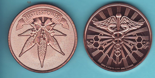 CANNABIS 1 oz. Copper Round Coin MISTLESTONED "Christmas" design | eBay