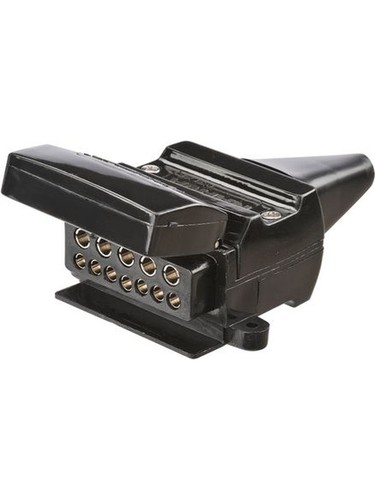 Narva 12 Pin Flat Trailer Socket w/Reed Switch For Open Circuit ...