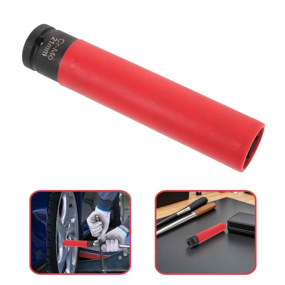 Lug Nut Socket With Non-Marring Protective Cover 21mm - 1/2 Inch Drive ...
