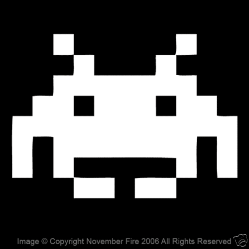 Space Invaders Icon Space Invader (yellow) Badge Kool Badges