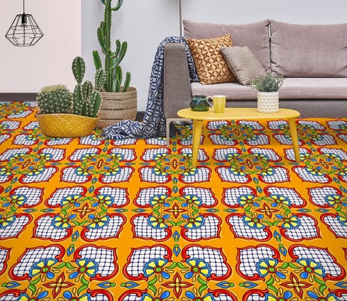 3D Cute Tile Pattern O3594 Floor WallPaper Murals Wall Print Decal 5D ...