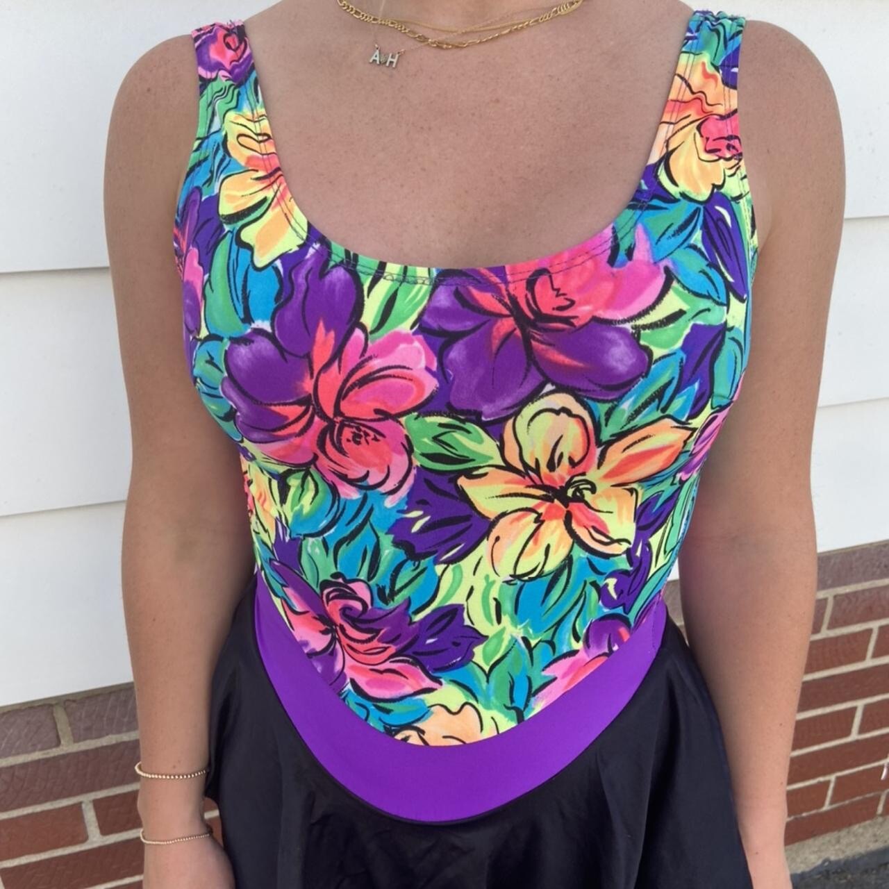 Vintage 90s One Piece Swimsuit - Gem