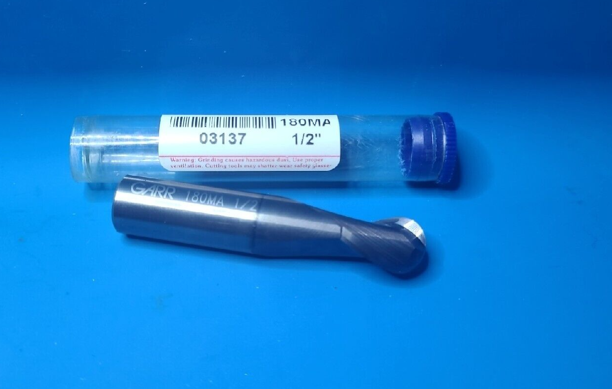 Garr Tool 1/2" Carbide Ball Nose End Mill P/N: 03137 | eBay