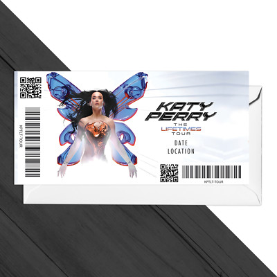 Katy Perry Lifetimes World Tour 2025 Personalised Concert Ticket ...