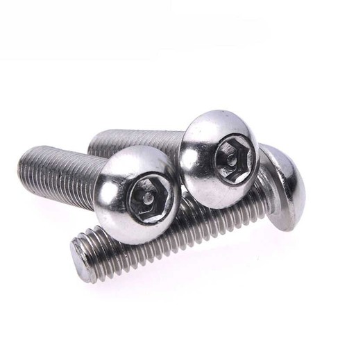 M8 M10 SUS304 Steel Allen Screws Hex Socket Round Head with pin Anti ...