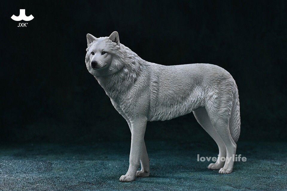 JXK 1/6 Arctic Wolf Model Canis Lupus Arctos Figure Wild Animal ...