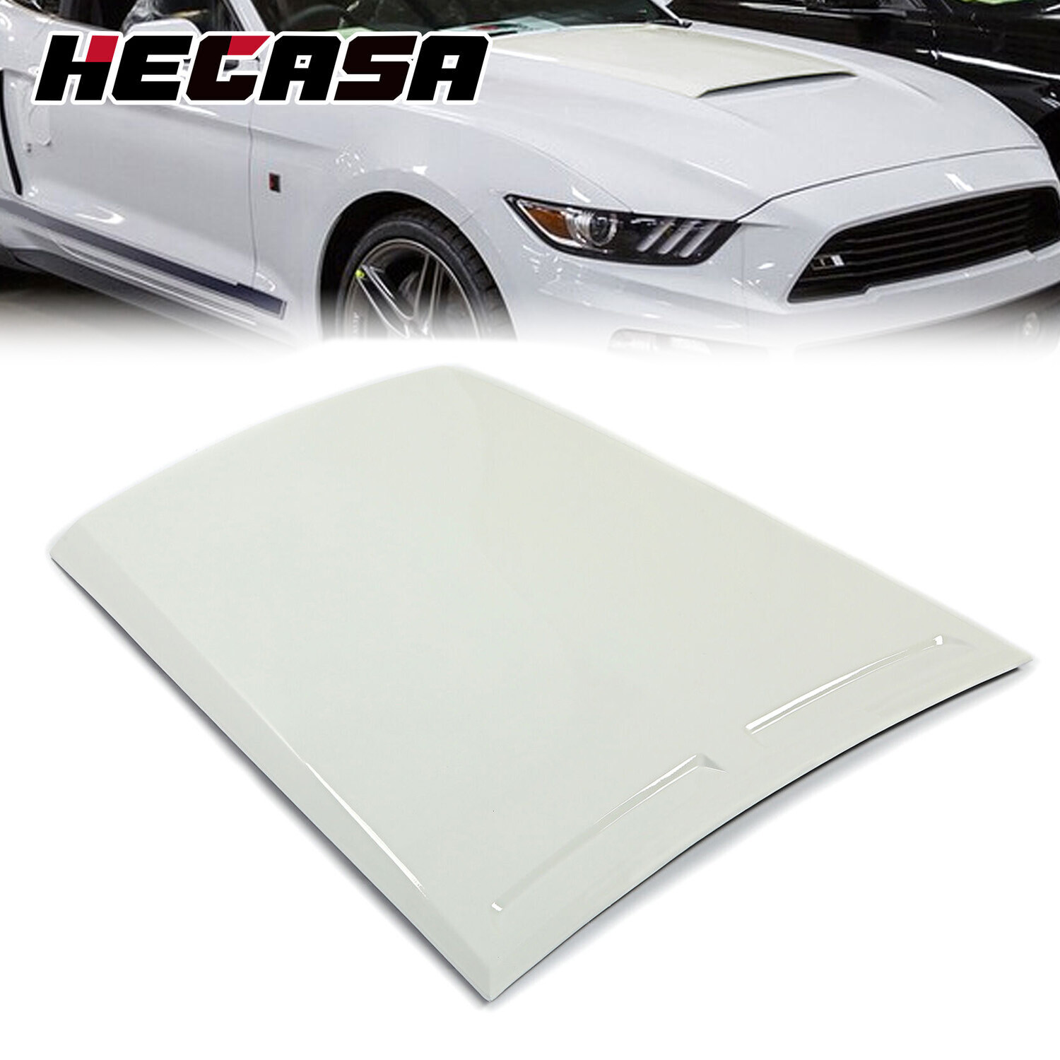 HECASA ABS Hood Scoop White Painted For 2015 2016 2017 Ford Mustang | eBay