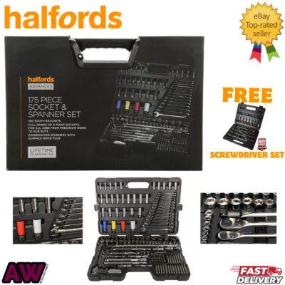 Halfords Advanced Socket and Spanner Set - 175 Piece 735831 Lifetime ...