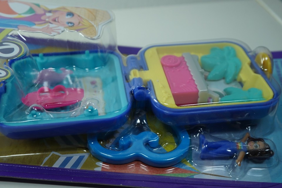 Polly Pocket Mini Play Set - Tiny Compact Pets Dolphin, Dog & Bees 3 X ...