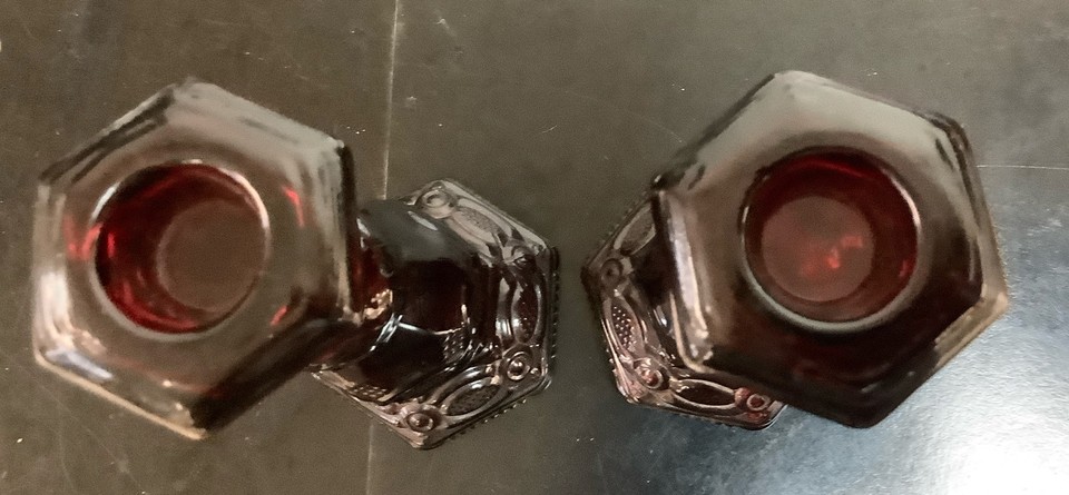 13 Piece Avon 1876 Cape Cod Ruby Red Glass Charisma Cologne Houseware ...