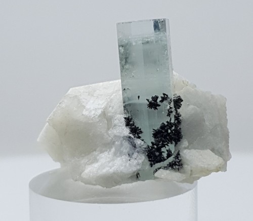 Museum-Grade Crystal-Clear Aquamarine on Matrix Meditation, Styling ...