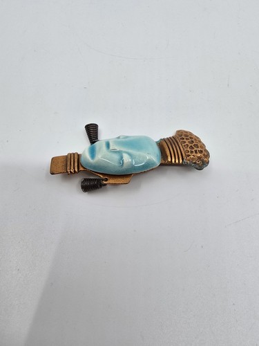 Vintage Ceramic / Copper Tribal Brooch / Pin - Elzac HM | eBay