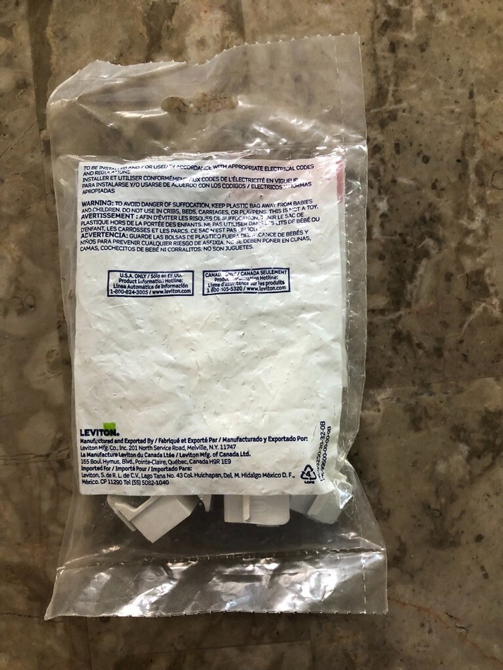 Leviton CAT 41084-BW SAN 142 QuickPort Snap-In Blank Module Qt 10 - NEW ...