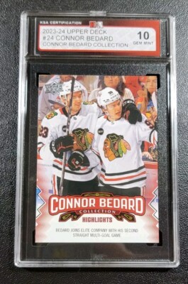 2023-24 UPPER DECK#24 CONNOR BEDARD COLLECTION KSA 10 GEM MINT NEW ...