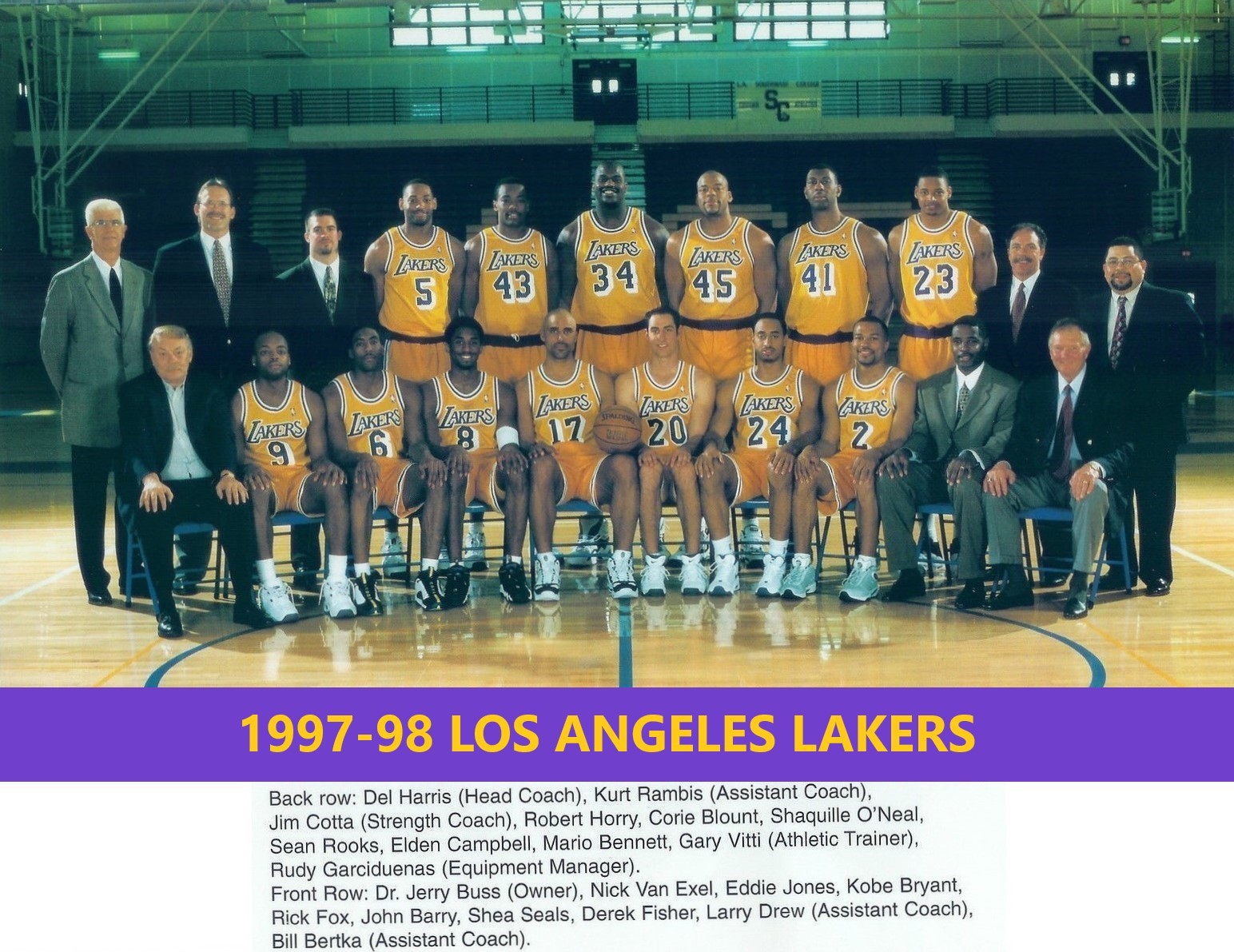 1997-98 LOS ANGELES LAKERS 8X10 TEAM PHOTO BASKETBALL PICTURE NBA LA | eBay