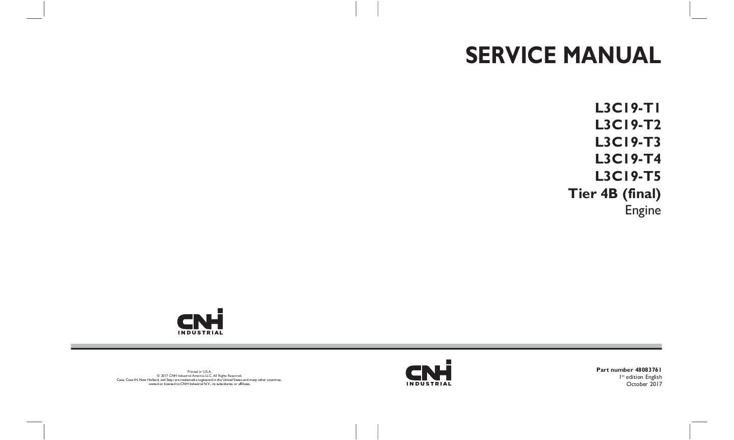 CASE IH L3C19-T1, L3C19-T2, L3C19-T3, L3C19-T4, L3C19-T5 TIER 4B (FINAL ...