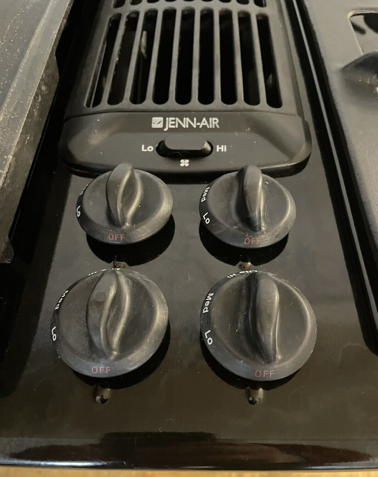 30” Jenn Air Black Downdraft Cooktop JGD8130ADB 2 Burners Grill Griddle ...