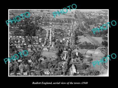 OLD LARGE HISTORIC PHOTO OF RADLETT ENGLAND AERIAL VIEW OF THE TOWN ...