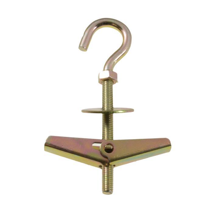 Qty 10 Cup Hook Spring Toggle M5 x 50mm Zinc Yellow Plasterboad Fixing Anchor | eBay