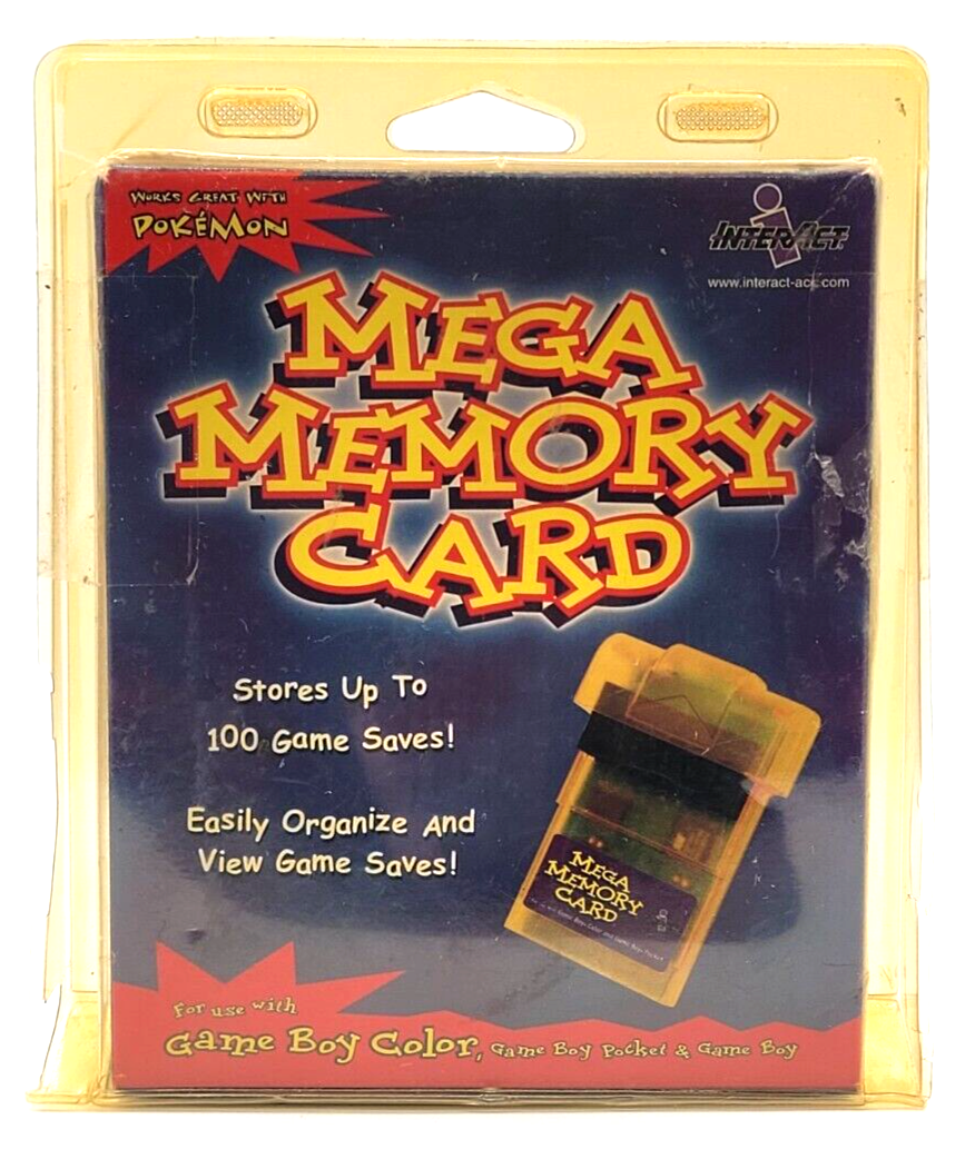 MEGA MEMORY CARD NEW FOR GAME BOY COLOR WORKS WITH POKEMON SEALED ...